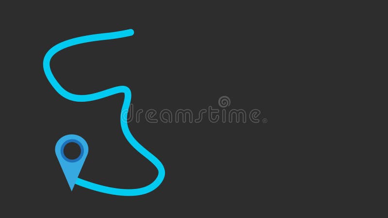 Animated Way from One Point of Navigation To Another - Motion Stock ...