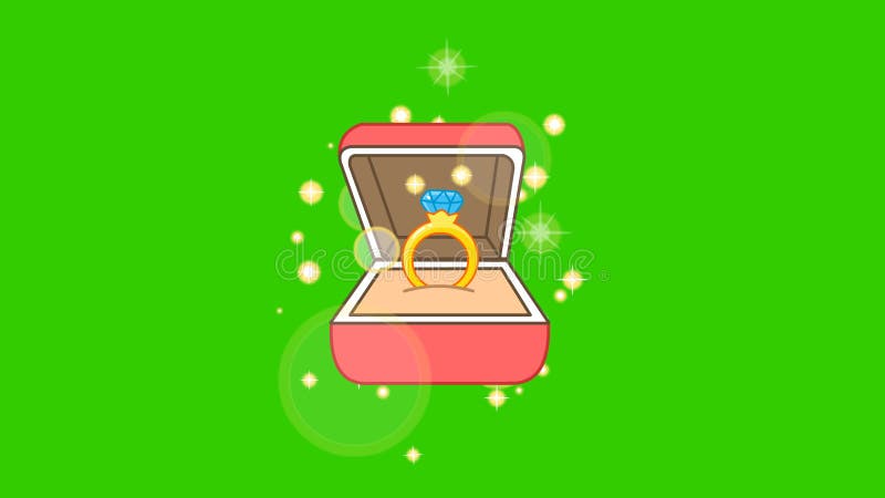 Animated Wedding Ring Box - Green Screen Stock Video - Video of motion ...