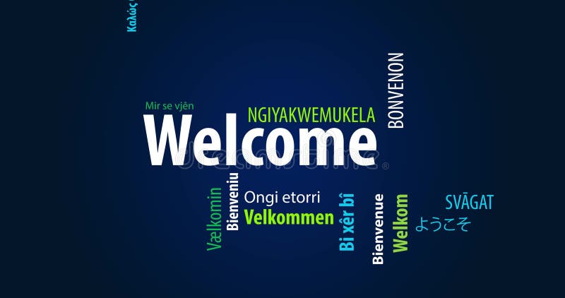 Welcome Word Text in Red Colour Flocking Effect Stock Video - Video of ...