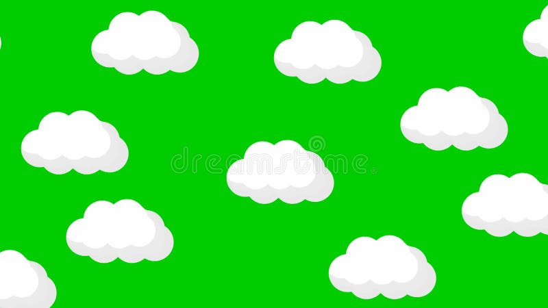 Animated White Clouds Fly from Left To Right. Vector Illustration Stock ...