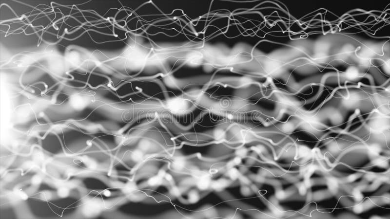 White Color Abstract Design Complex Pattern Strings Flowing Modern ...