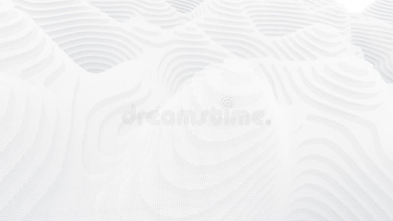 White Color 3d Topography Design Complex Pattern Geometrical Background ...