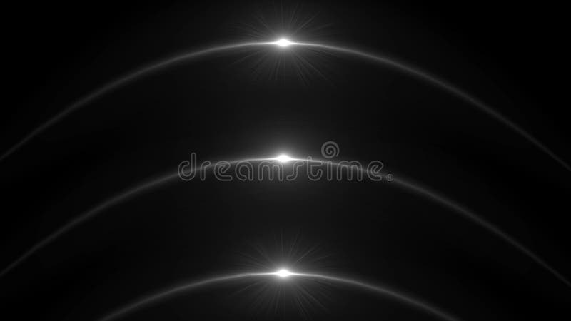 White Color Glowing Three Optical Flair Light Rays Modern Design Loop ...