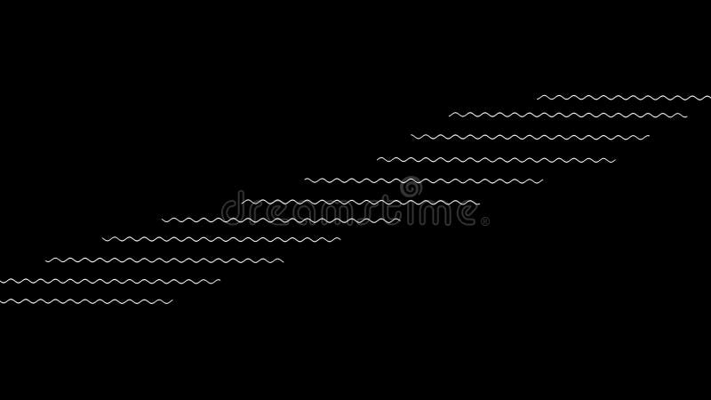 Animated White Distorted Lines on Black Background for Intro. 4k ...