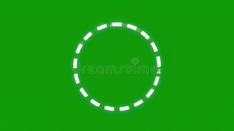 Animated White Dotted Circle on Green Screen Stock Footage - Video of ...