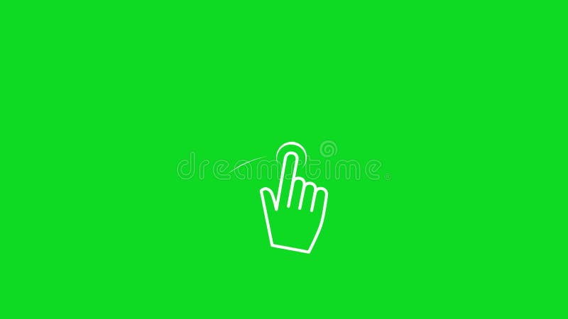 Hand Click Animation on Green Screen Background Stock Footage - Video ...