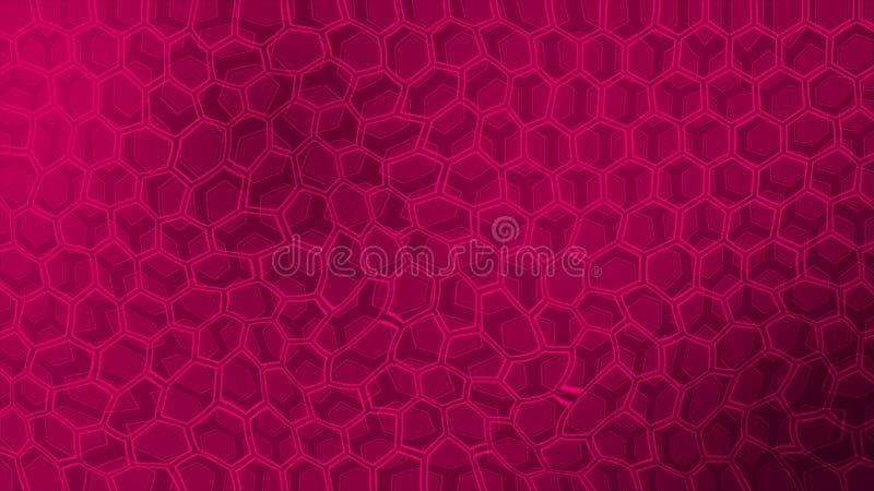 Wiggling Magenta Red Color Hexagon Pattern Background Stock Footage ...