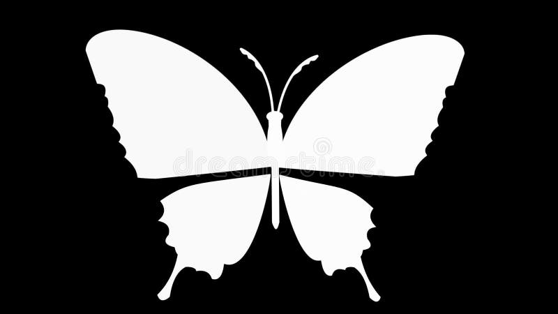 Animated Yellow Butterfly with Alpha Matte Stock Footage - Video of ...