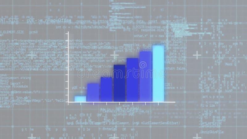 Animating Bar Chart Over Neon Basketball Court Background Stock Footage ...