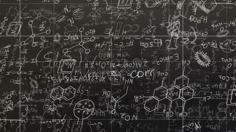 Chemical Structures and Molecular Formulas Animation Over Scientific ...