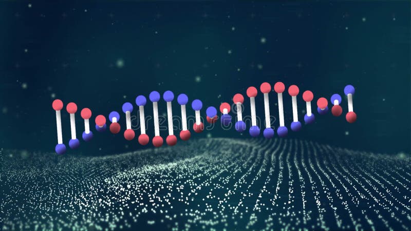 Animating DNA Strand Over Digital Landscape with Particles in ...