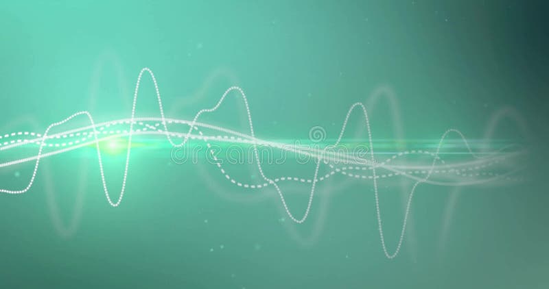 Animating Sound Waves and Frequency on Green Background Stock Video ...