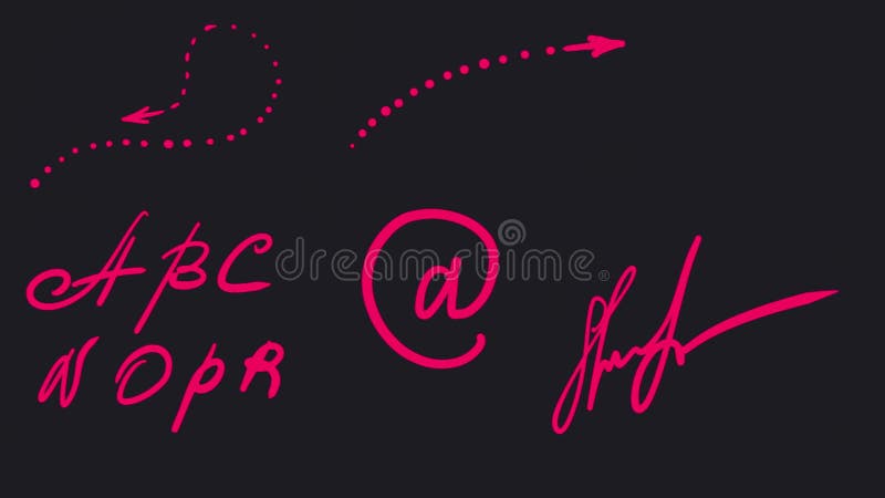 Animating Symbols, the Arrow, the Letters, the Signs Stock Footage ...