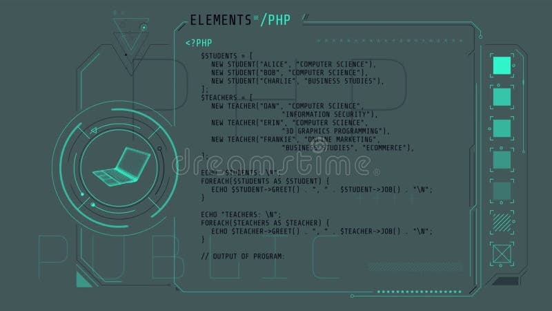 Animation of the Abstract Coding Process in HUD Style. Stock Video - Video of infographics ...