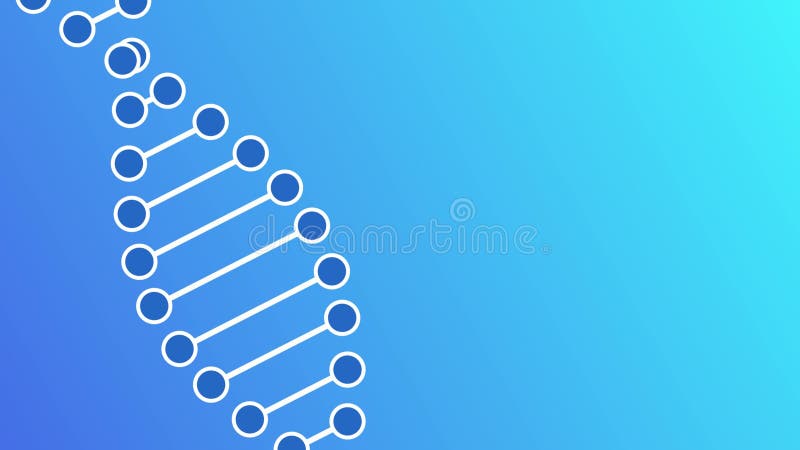 Animation of Abstract DNA on Blue Background with Seamless Loop ...