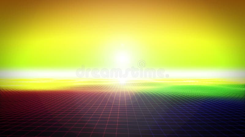 4k Abstract Wireframe Technology Landscape Scrolling Loop Stock Video ...