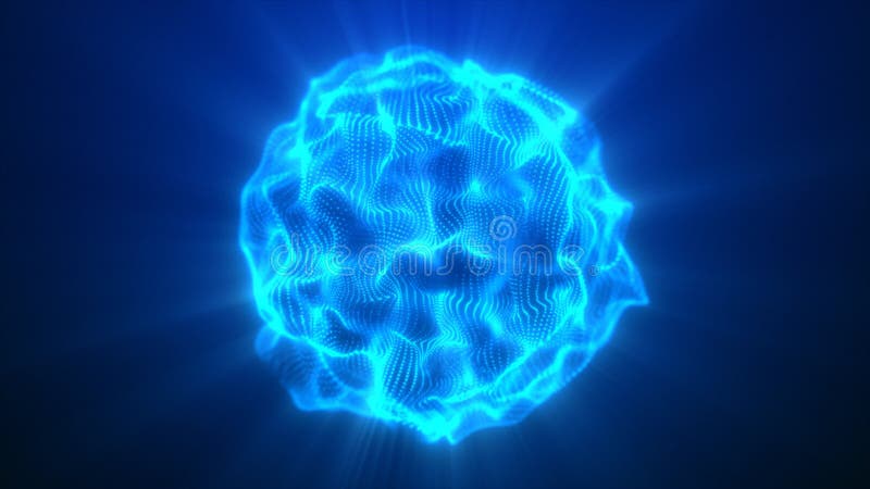 Animation Abstract Isolated Blue Magic Sphere. Magic Star with ...