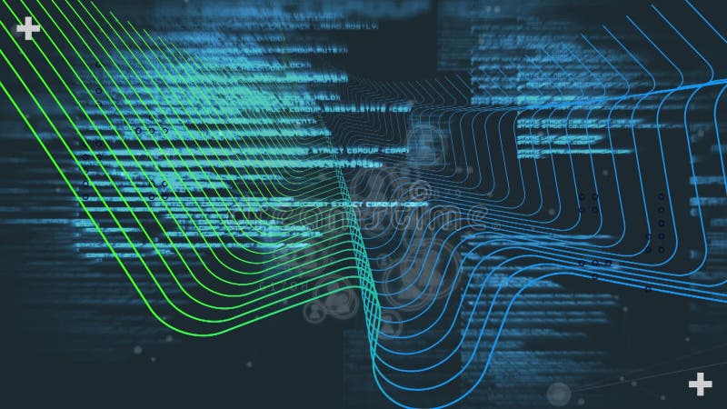 Animation of Abstract Shapes, Data Processing and Profile Icons ...