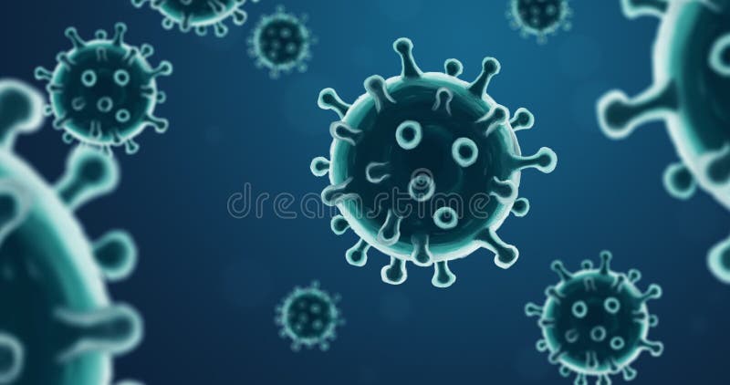 Animation of an Abstract Virus Illustration on a Blue Background Stock ...
