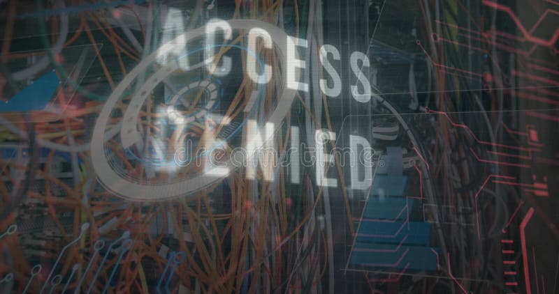 Animation of Access Denied Text in Circuit Board Pattern and Binary ... Animation of Access Denied Text in Circuit Board Pattern and Binary ...