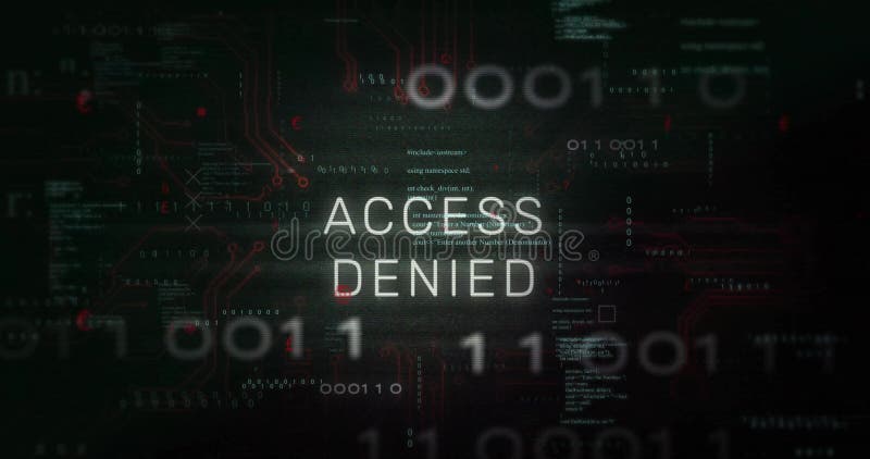 Animation of Access Denied Text Over Processing Data and Charts on ... Animation of Access Denied Text Over Processing Data and Charts on ...