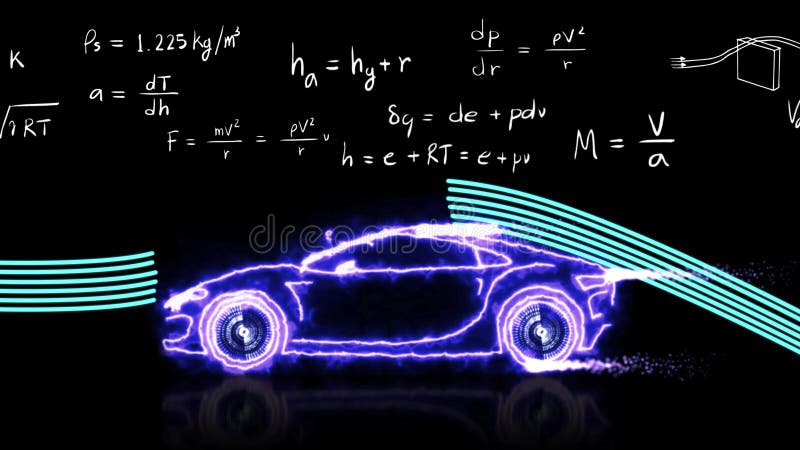 Animation Aerodynamics Theory and Physics Mathematical Formula Equation ...