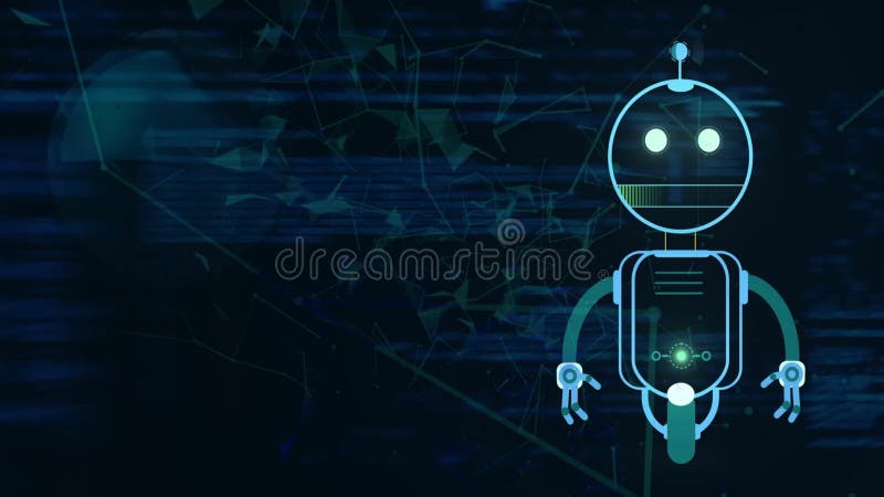Animation of Ai Chat Bot and Data Processing Stock Footage - Video of concept, tech: 308526282