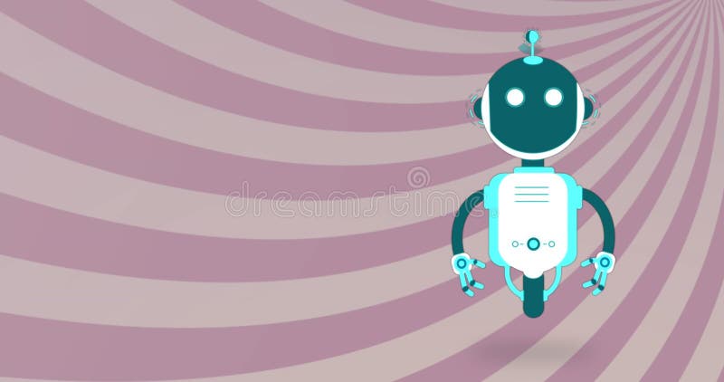 Animation of Ai Chat Bot Over Colourful Striped Background Stock Video ...