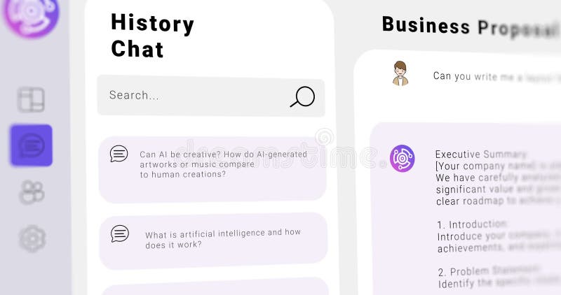 Animation of Ai Chat Data Processing Over Screen Stock Video - Video of ...