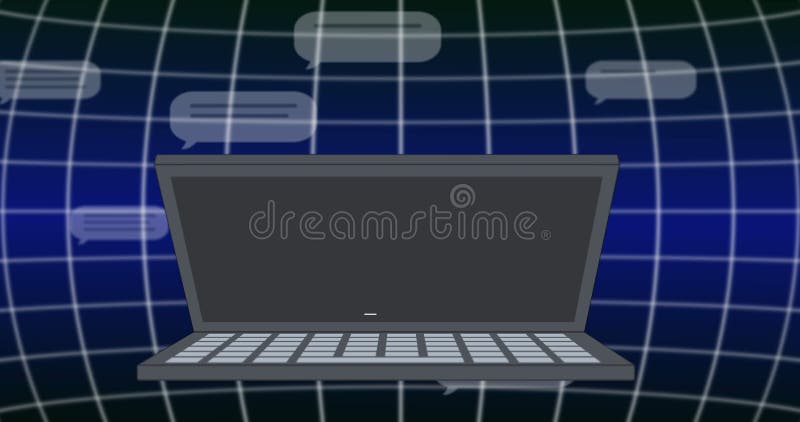 Animation of Ai Chat and Icon on Laptop Screen Stock Video - Video of ...