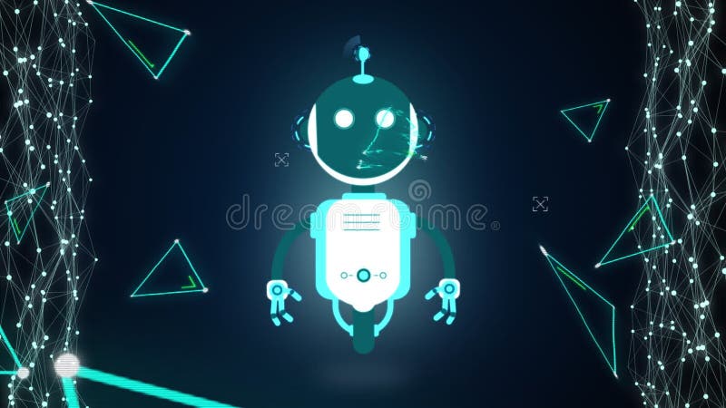 Animation of Ai Chatbot Icon and Data Processing Stock Footage - Video ...