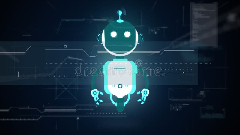 Animation of Ai Chatbot Icon and Data Processing Stock Footage - Video of communication, symbol ...