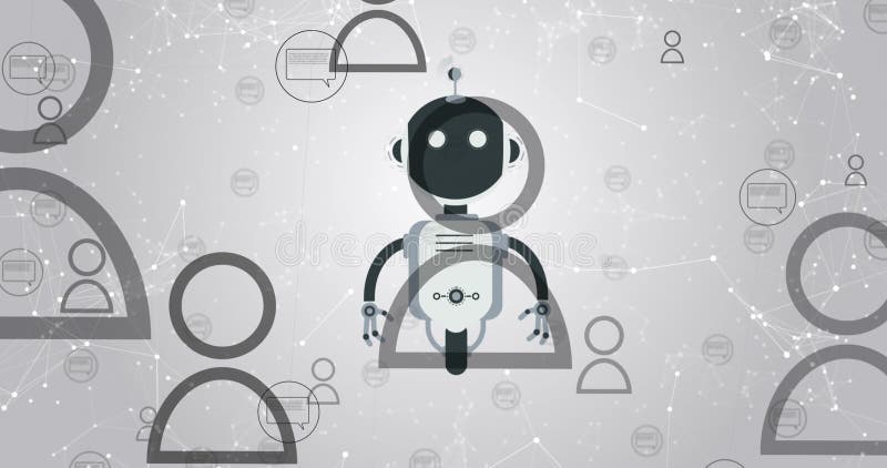 Animation of Ai Chatbot Icon and Data Processing Stock Footage - Video of generated, global ...