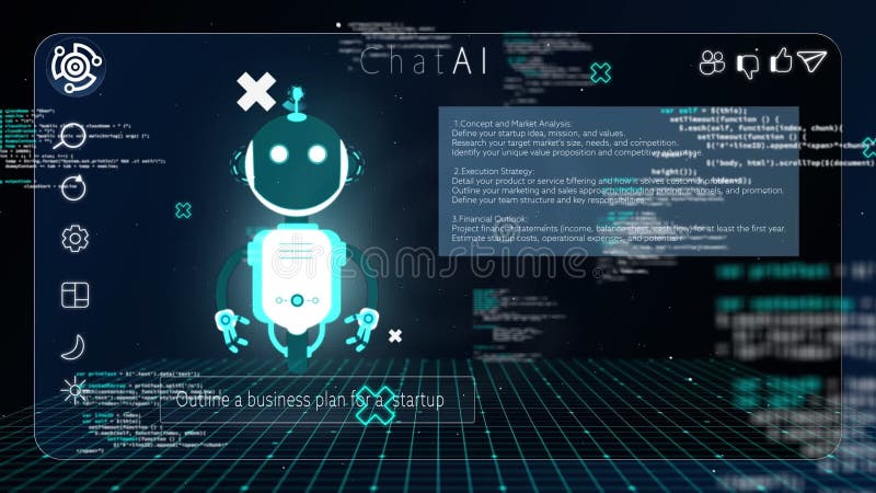 Animation of Ai Chatbot Icon and Data Processing Stock Video - Video of ...