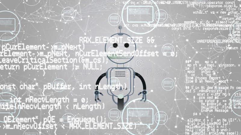 Animation of Ai Chatbot Icon and Data Processing Stock Video - Video of video, symbol: 290727601