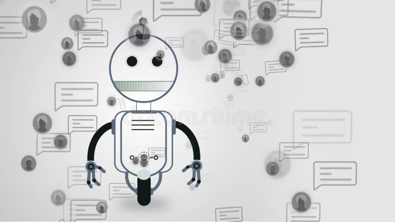 Animation of Ai Chatbot Icon and Data Processing Stock Footage - Video ...