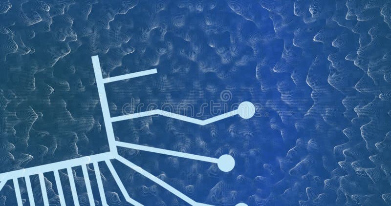 Animation of Ai Data Processing with Icons and Blue Background Stock ...