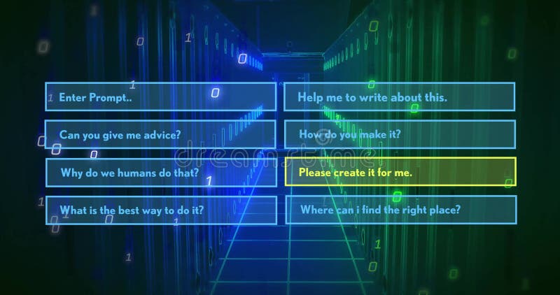Animation of Ai Data Processing Over Computer Server Stock Video - Video of computer ...