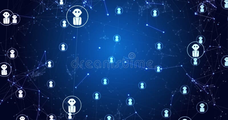 Animation of Ai Data Processing Over Connections with Ai Icons Stock Footage - Video of digital ...