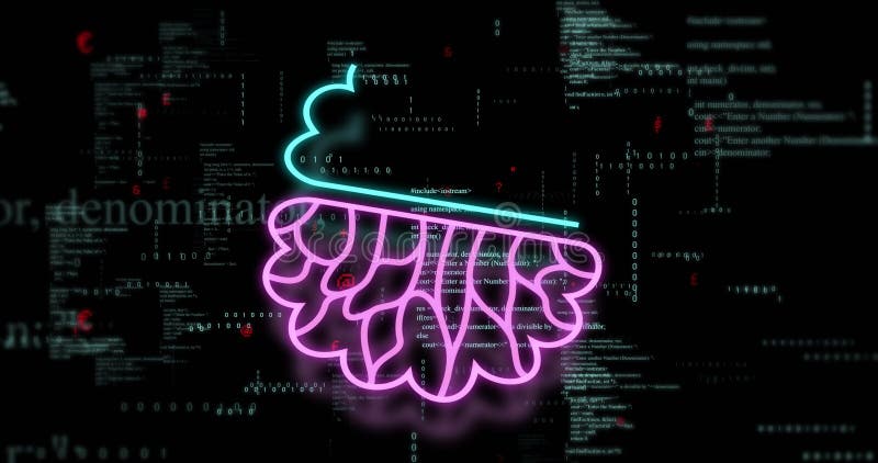 Animation of Ai Text, Brain and Data Processing Stock Footage - Video ...