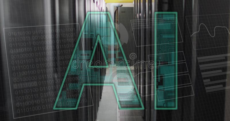 Animation Of Ai Text And Data Processing Over Computer Servers Stock Footage Video Of Concept