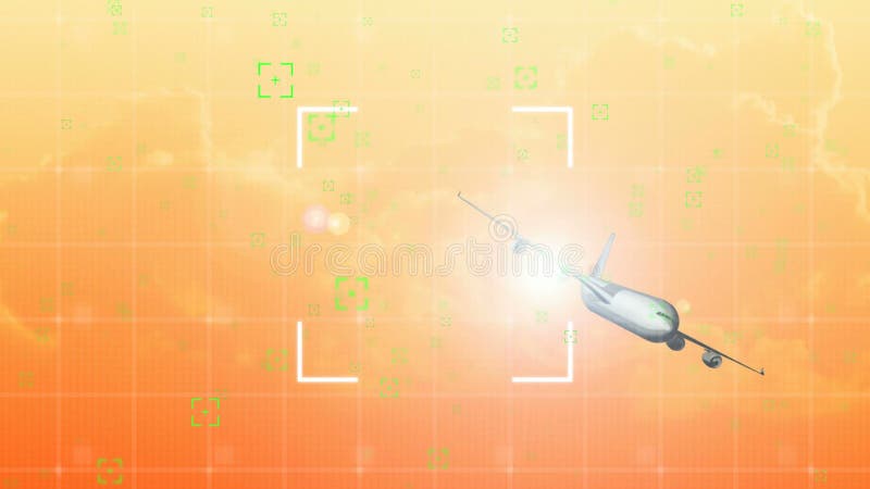 Animation of Air Traffic Control Navigation System with Plane Stock ...