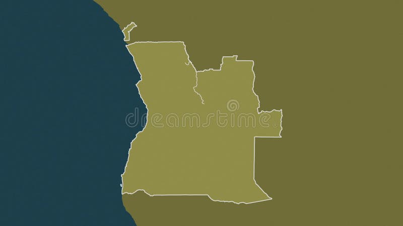 Angola Map - Solid. Regions. Pattern. Labels Stock Video - Video of ...