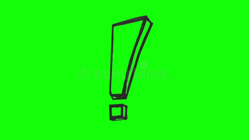Animation of Appearing Exclamation Mark Stock Video - Video of green ...