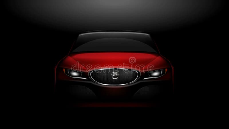 Animation of Approaching a Car at Night and Blinking Headlights Stock ...