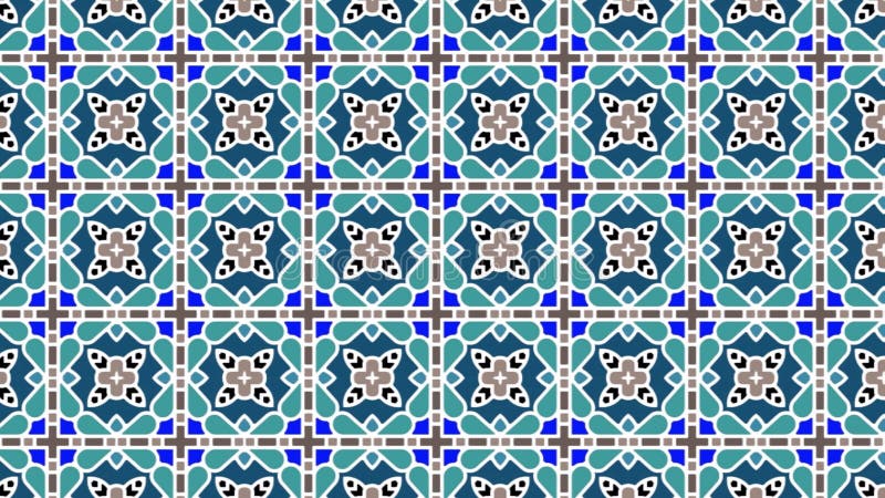 Animation with Arabic Decorative Seamless Pattern in Sliding Motion ...