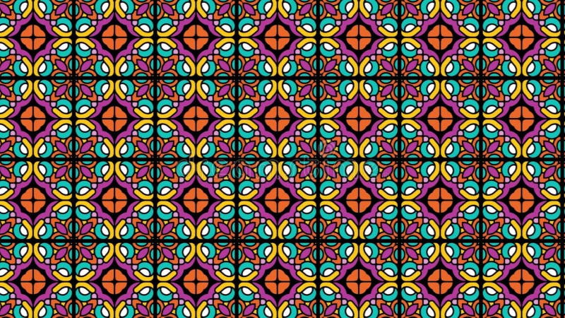 Animation with Arabic Decorative Seamless Pattern in Sliding Motion ...