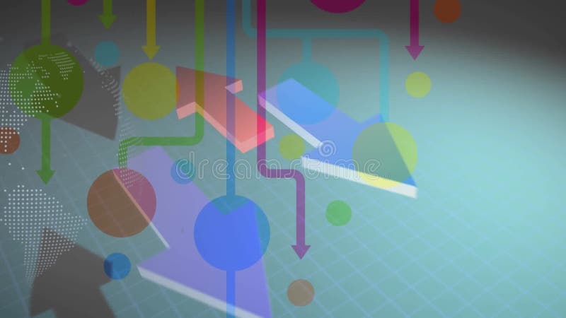 Animation of Arrows and Graph Over World Map Stock Footage - Video of ...