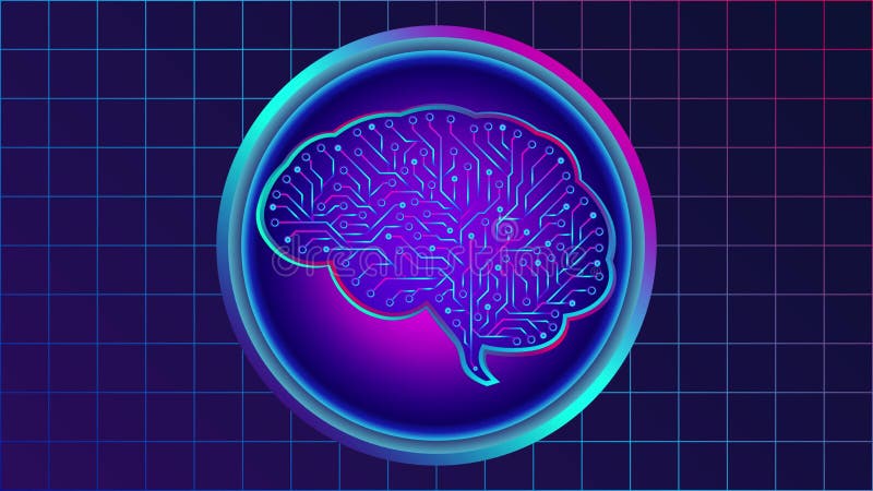 An Animation of Artificial Intelligence Featuring a Brain with ...