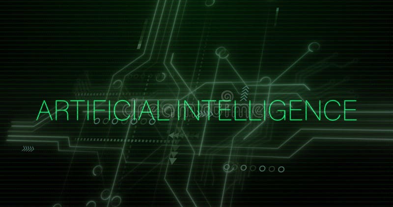 Animation of Artificial Intelligence Text Over Data Processing Stock Footage - Video of reality ...